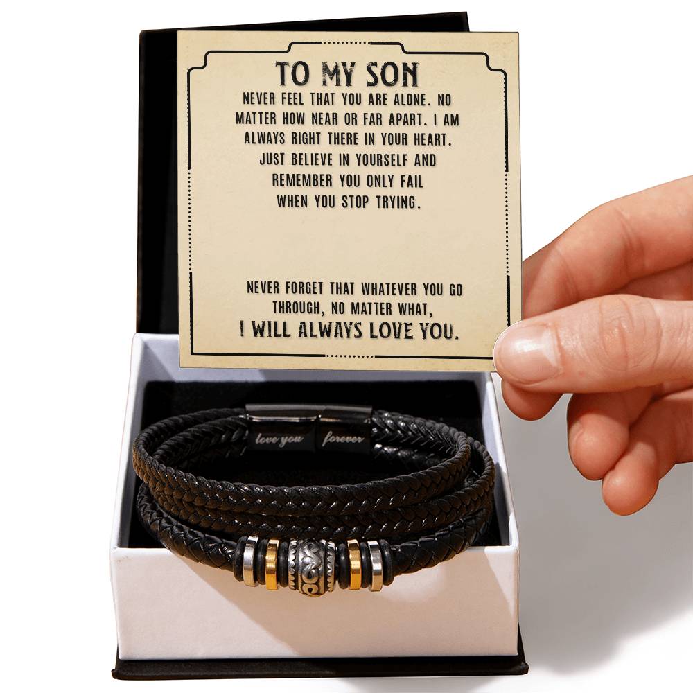 To My Son | I Will Always Love You | Vegan Leather Band – Glitter By ...